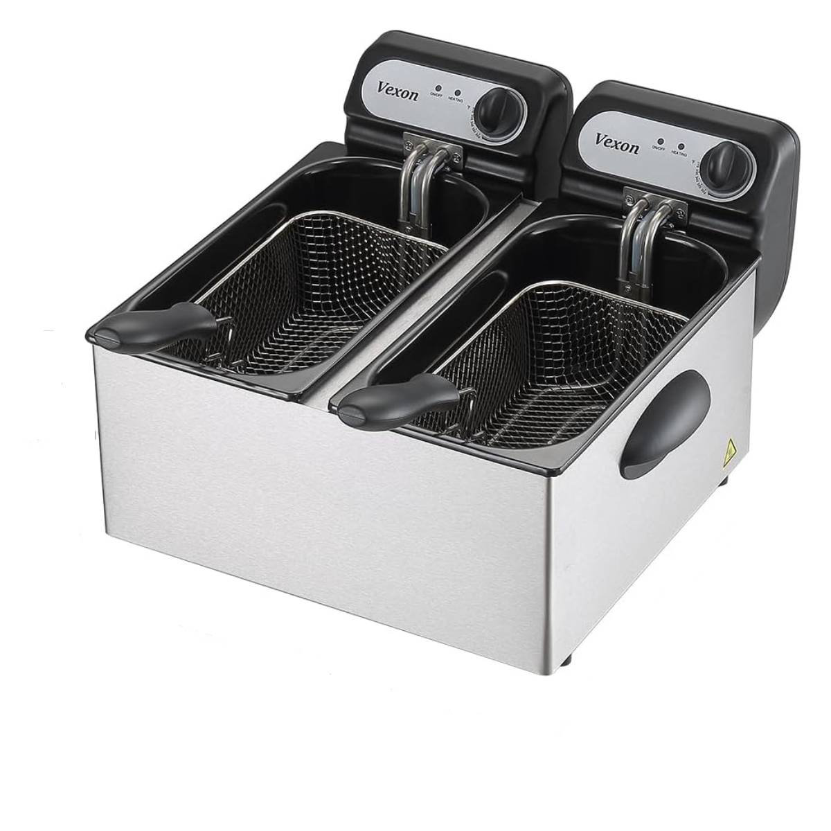 Vexon 3000W Electric Deep Fryer w/ 2 Baskets & Lids, 2X3L Stainless ...