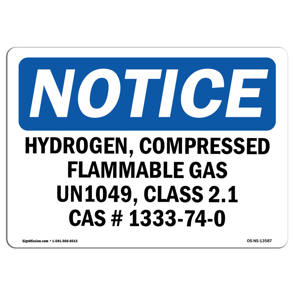 SignMission Hydrogen Compressed Flammable Gas un 1049 Sign | Wayfair