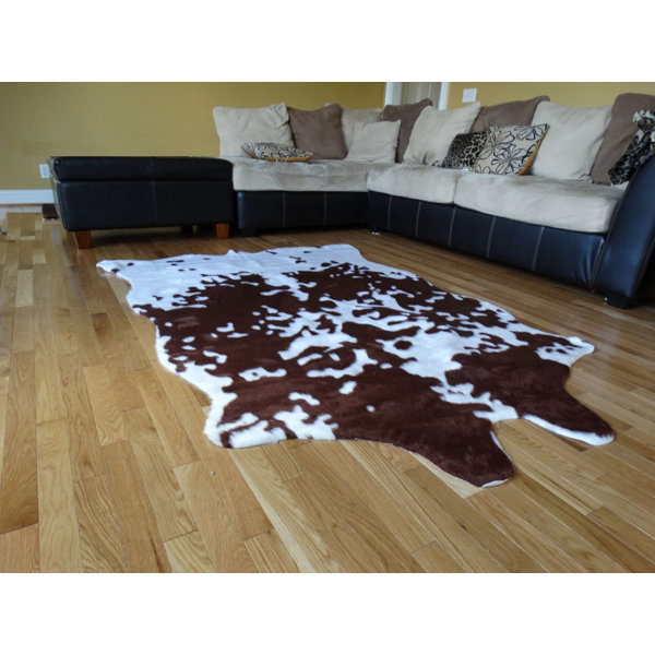 Union Rustic Aamarion Animal Print 5' x 7' Brown/White Area Rug ...