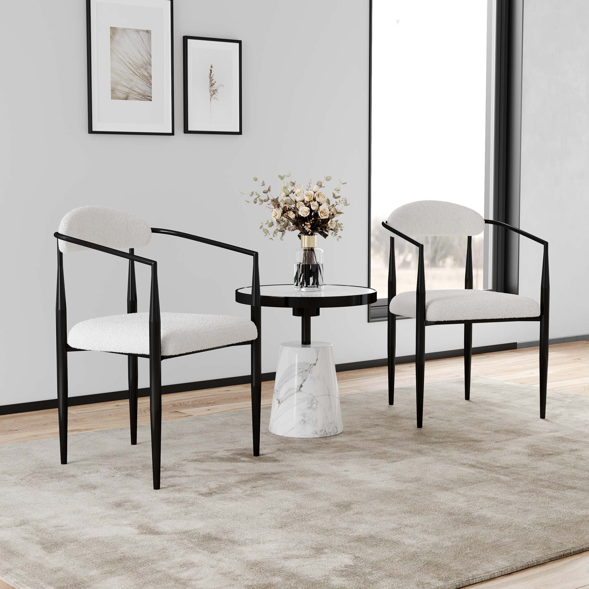 Latitude Run® Woker Dining Chairs Set Of 2,Mid-Century Modern Dining ...