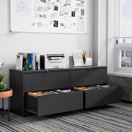 Inbox Zero Ahanu 35.43'' Wide 2 -Drawer Steel File Cabinet & Reviews ...