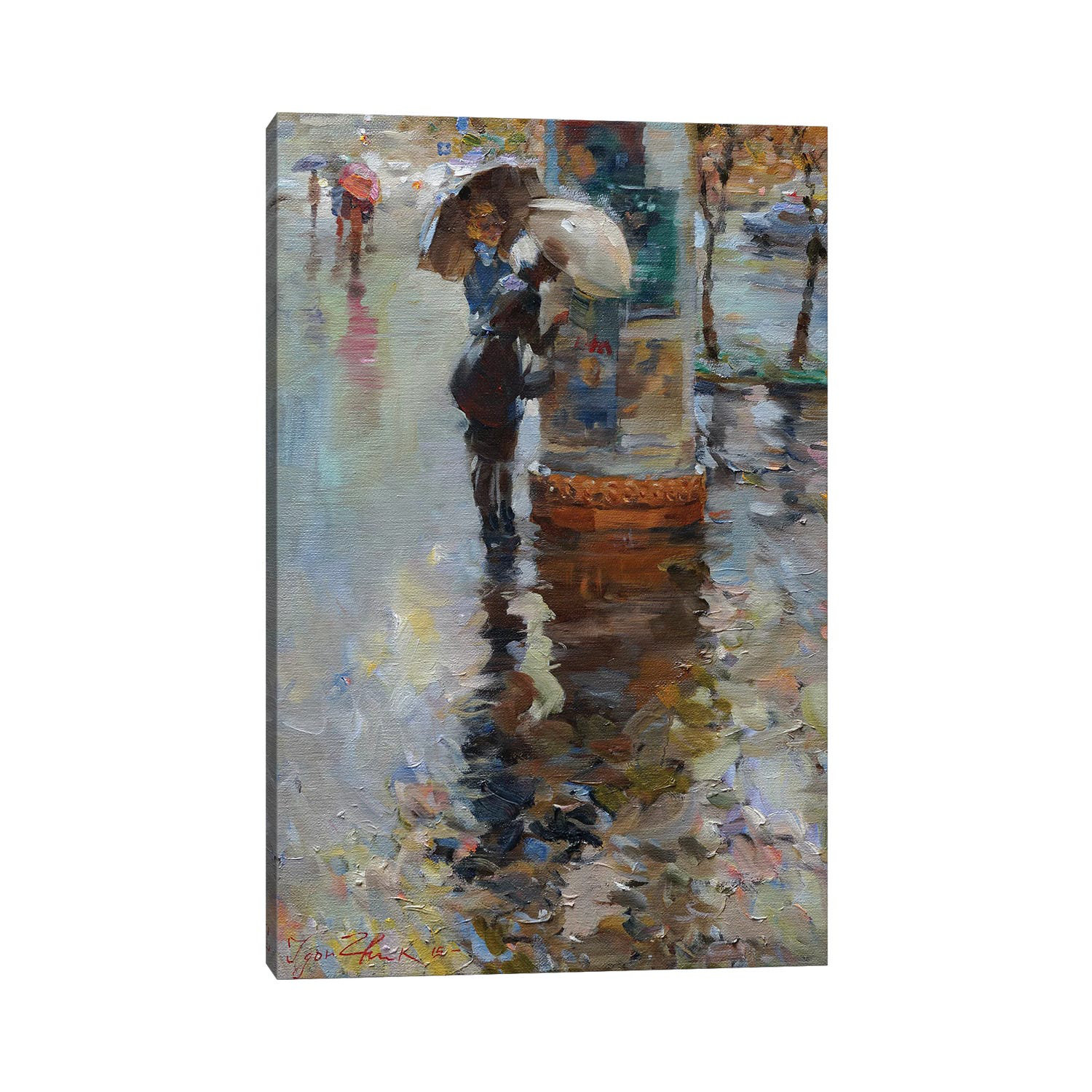 East Urban Home Rain in Kyiv by Igor Zhuk - Wrapped Canvas Painting ...