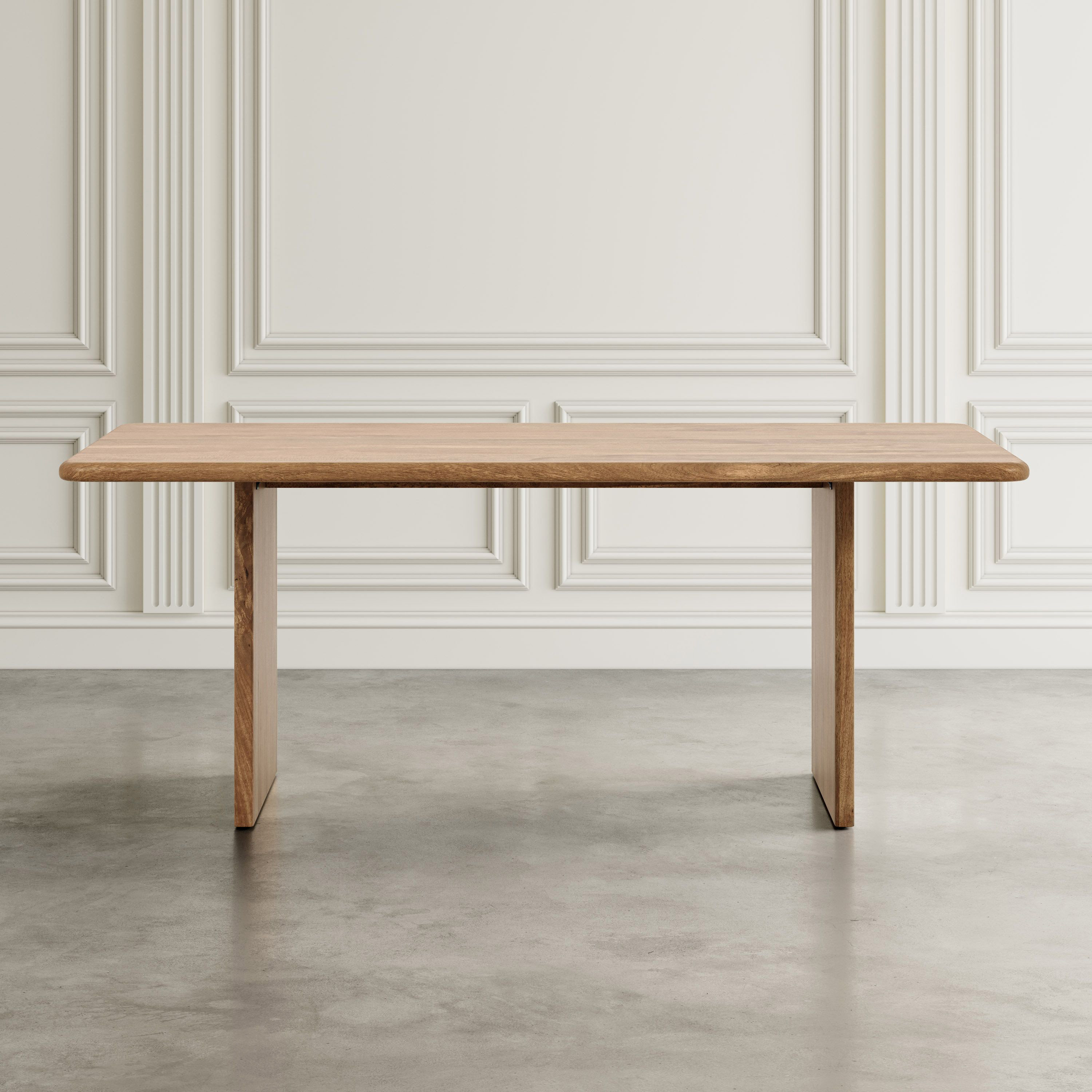 The Twillery Co. Warwick Modern Butcher Block Solid Wood Dining Table ...