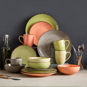 Union Rustic Aagman 16 Piece Stoneware Dinnerware Set - Service for 4 ...