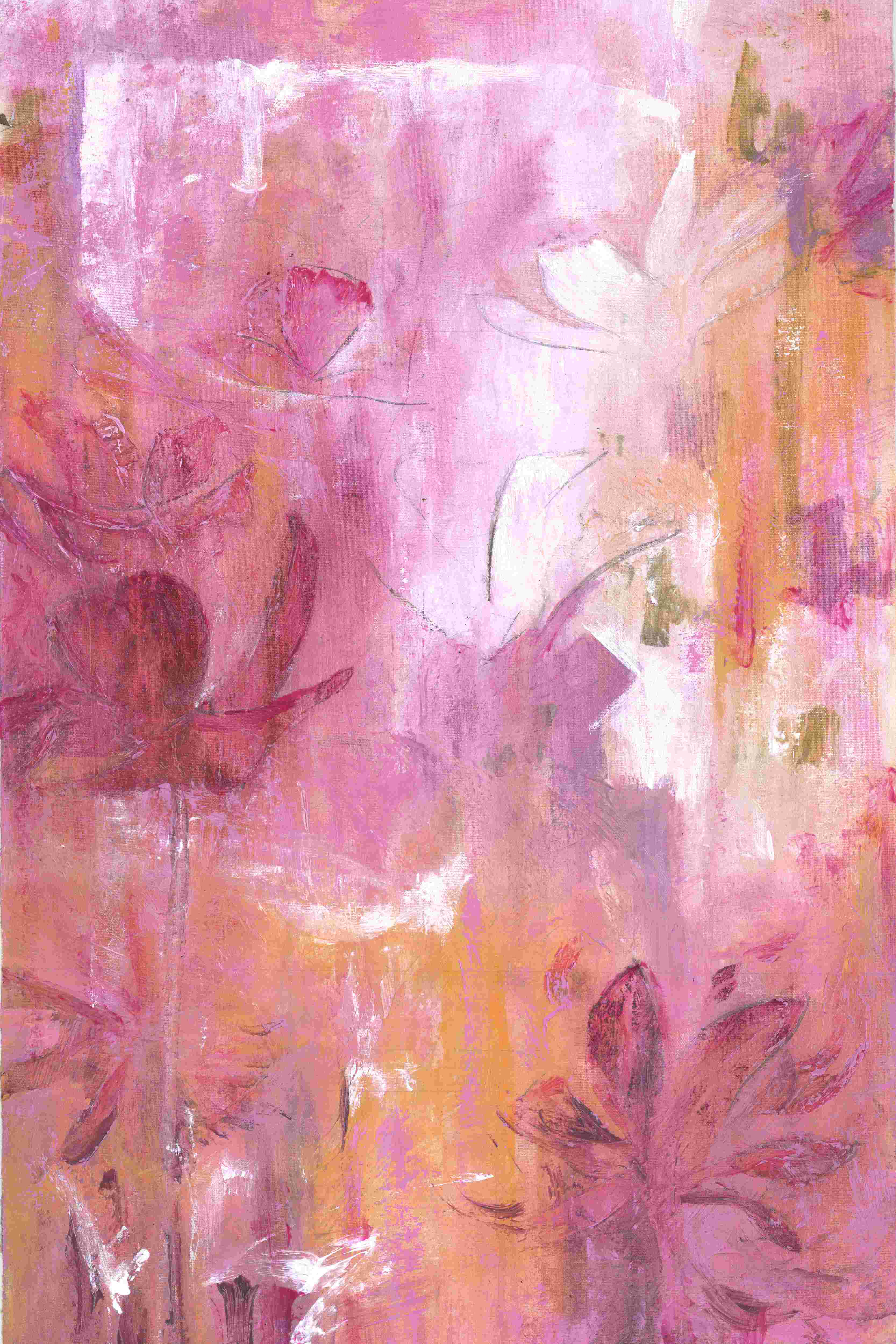 Winston Porter Pink Flower Power - Wrapped Canvas Painting | Wayfair