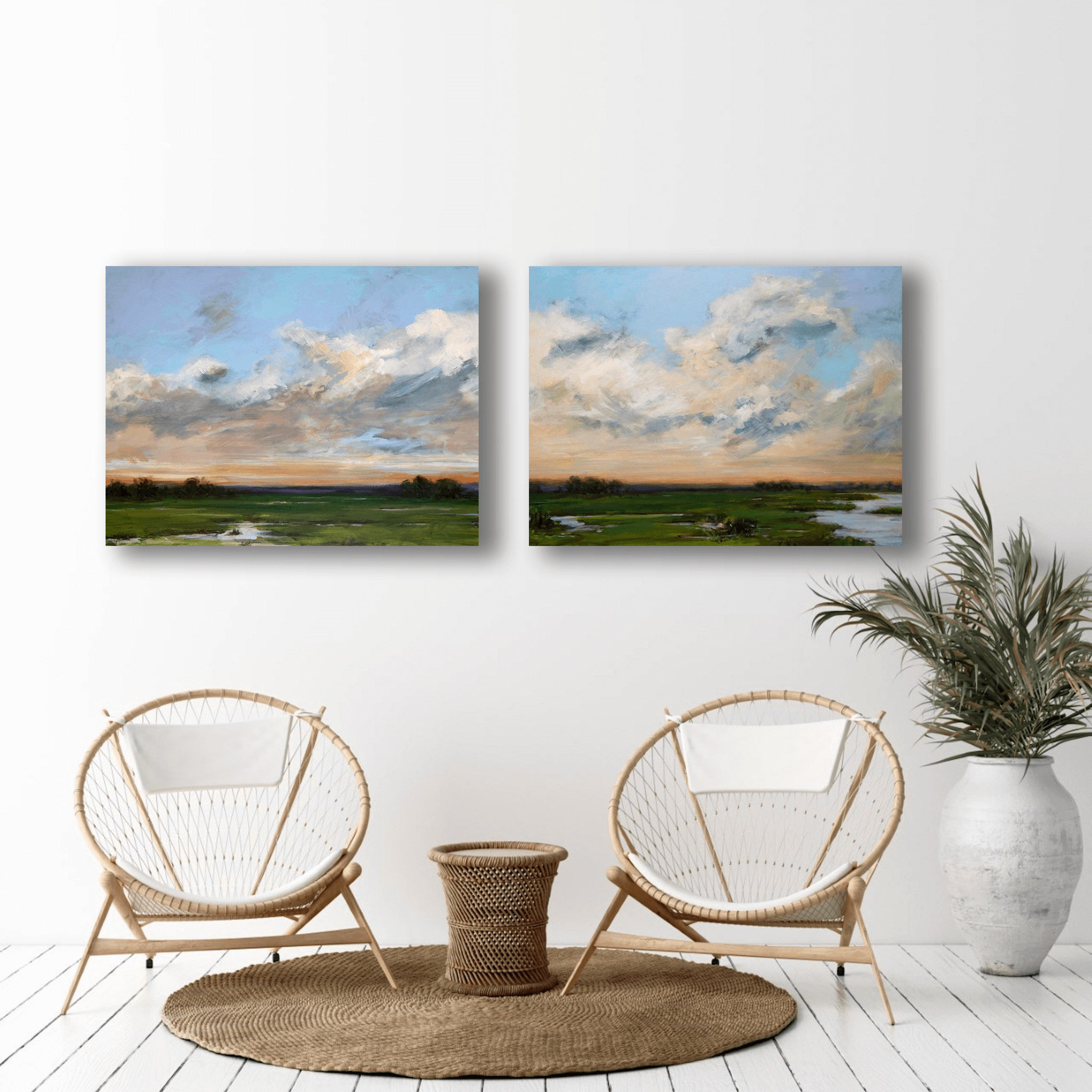 John Beard Collection Solace Set by John Beard - Artist Enhanced Canvas ...