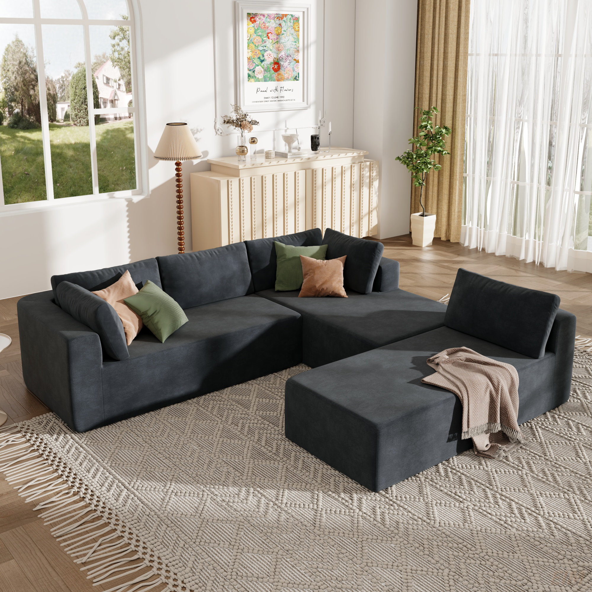 Latitude Run® Modern Large Modular Sectional Sofa For Living Room ...