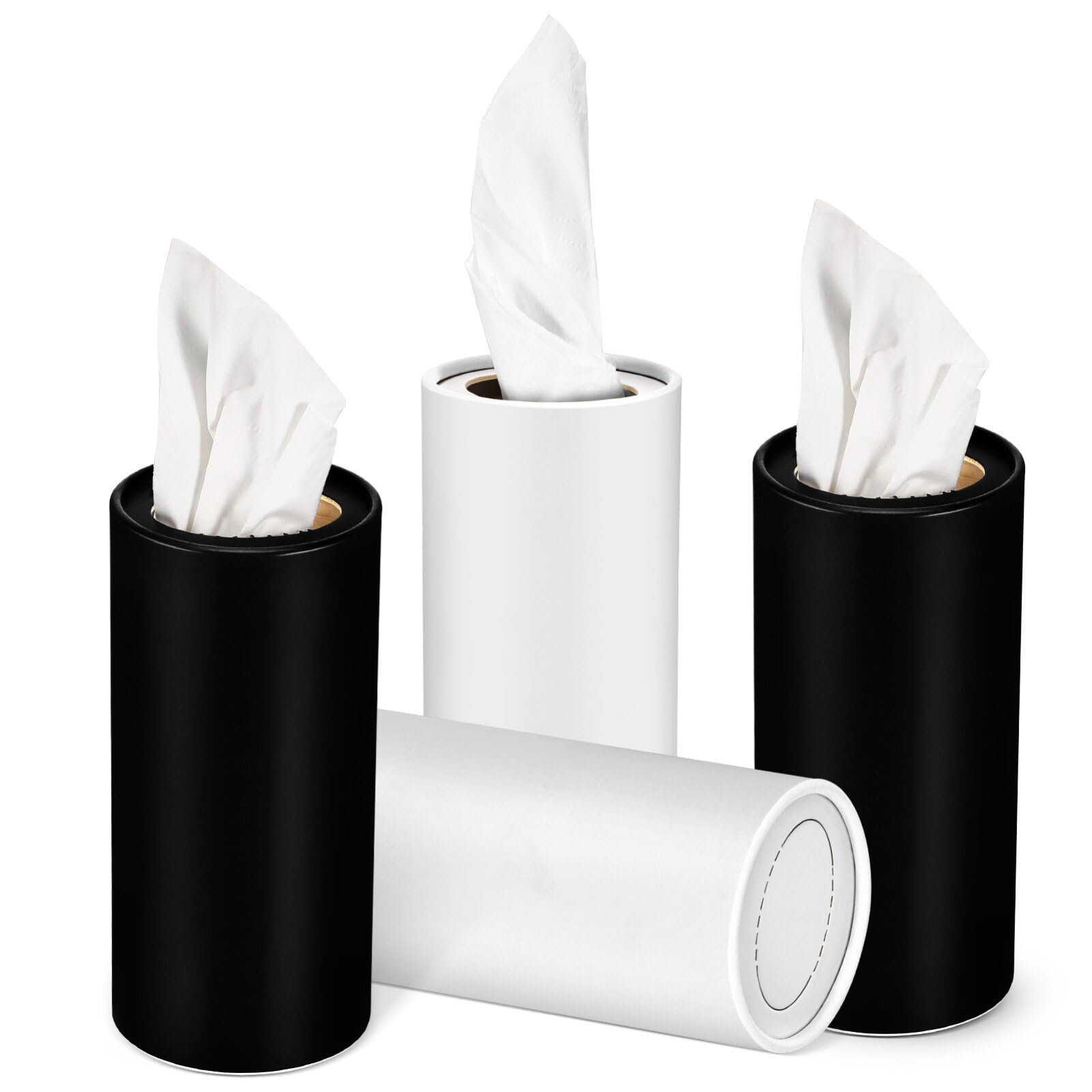 Latitude Run® Car Tissue Box 4 Pack Round Tissue Box Car Tissue Holder ...