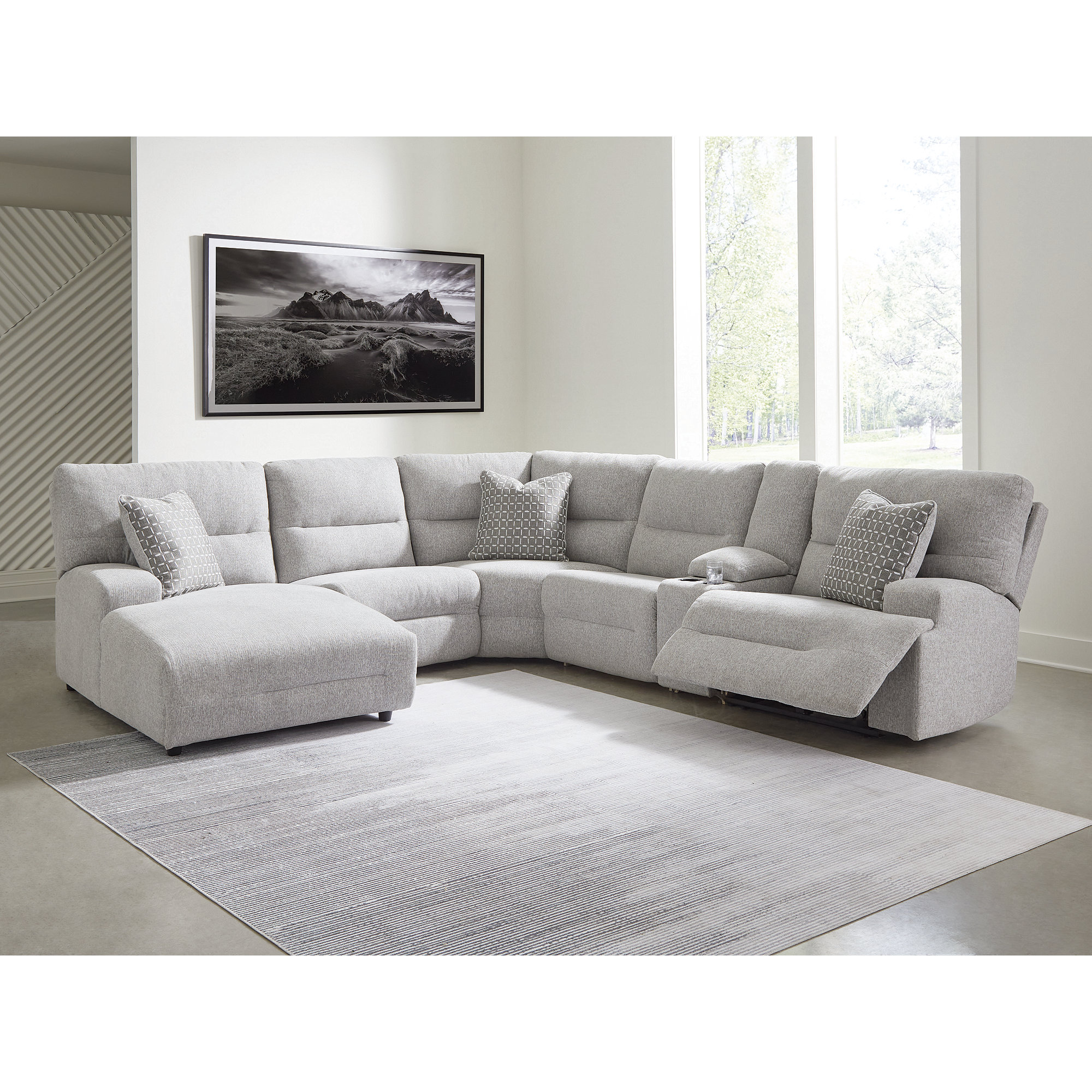 Latitude Run® Acklen 6-Piece Power Reclining Sectional With Chaise ...