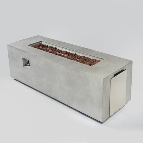 House On Tree 70" Concrete Large Fire Pit Table with Lid | Wayfair