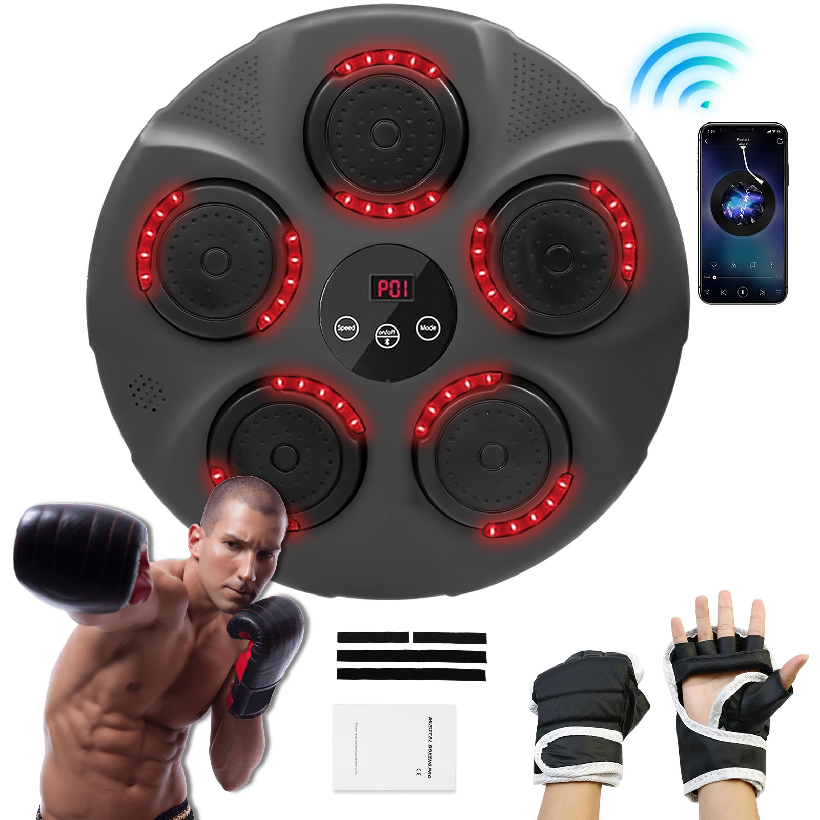 BAOKALER Équipement de boxe Bluetooth intelligent BAOKALER, machine de ...