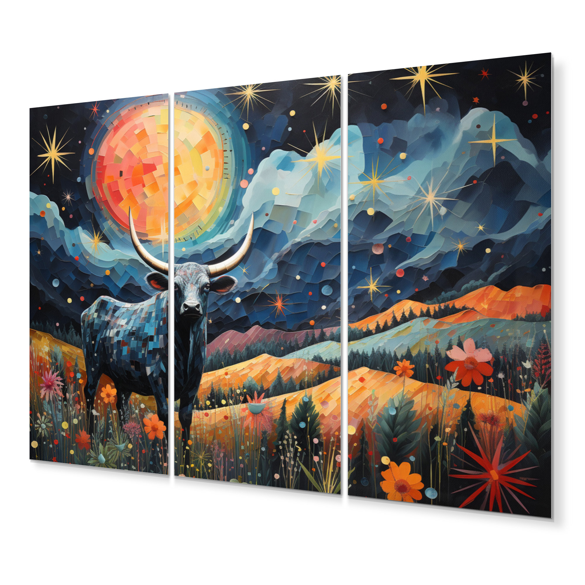 August Grove Cattle Pastoral Grazers Dot II - Animals Metal Wall Decor ...