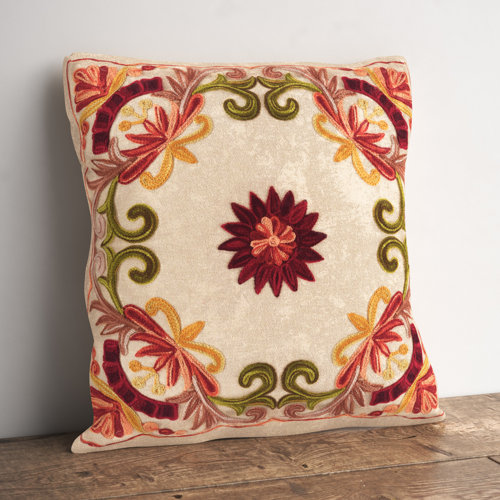 Kelly Clarkson Home Wells Embroidered Throw Pillow & Reviews | Wayfair