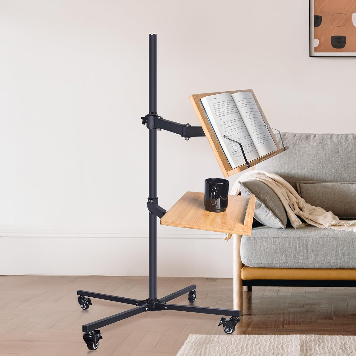 Inbox Zero Computer Workstation Stand With Mouse Pad, Portable Laptop ...