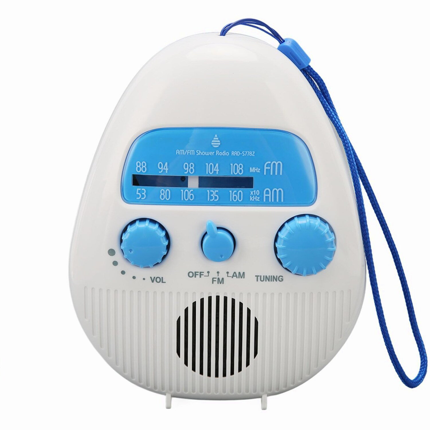 Longshore Tides AquaTune Portable Waterproof Shower Radio with Built-in ...