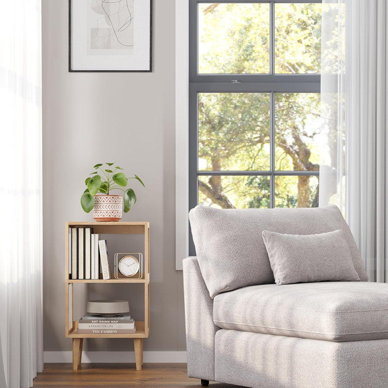 Ebern Designs 3 Tier Book Shelf, 3 Cube Bookcase, Bookshelf Storage ...