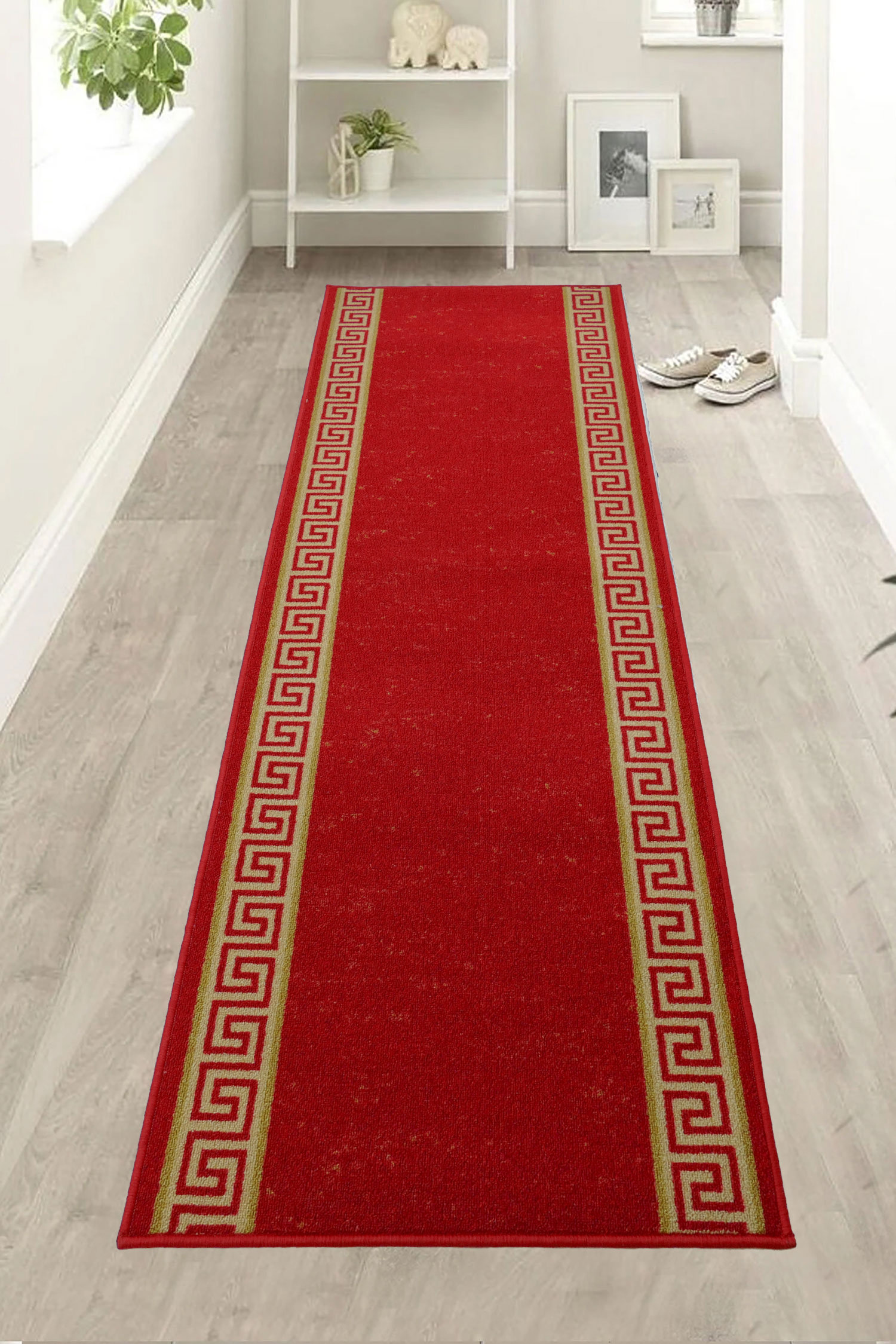 Canora Grey Lemmons Custom Size Anti Slip Low Profile Loop Pile Meander ...