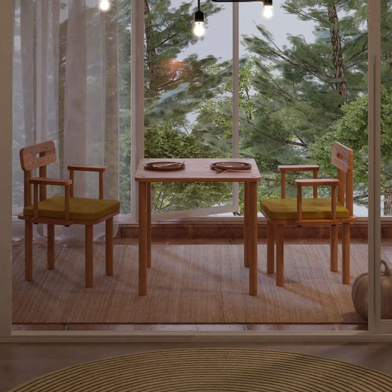 Demontha Solid Wood Square Kitchen Table – Perfect for Small Spaces ...