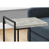 Ebern Designs Living Room Sound Table - , Grey Laminate, Black Metal ...