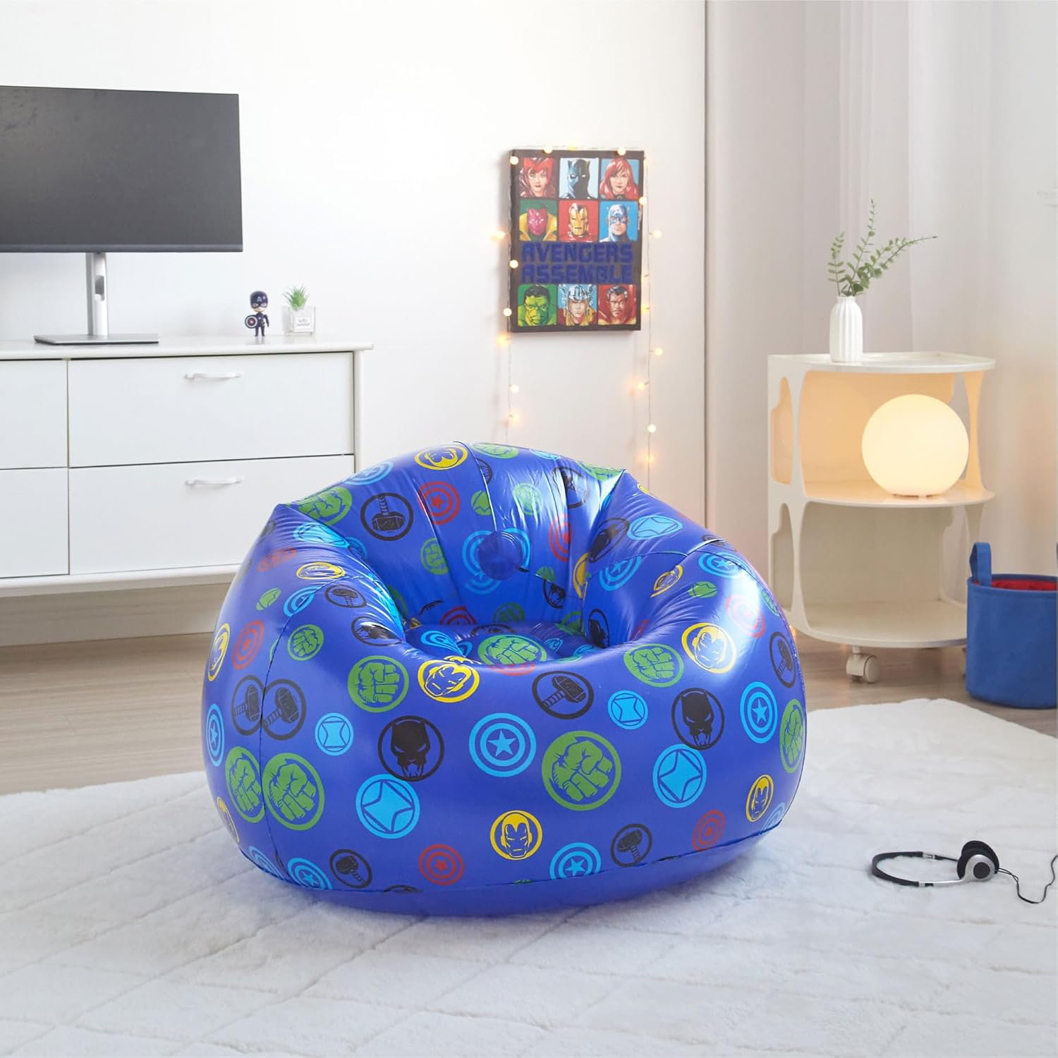 Trule Marvel Avangers Portable Inflatable Beanless Bag Gaming Chair ...