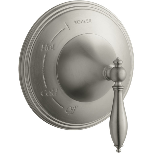 Kohler Finial® Traditional Rite-Temp Valve Trim with Lever Handle | Wayfair