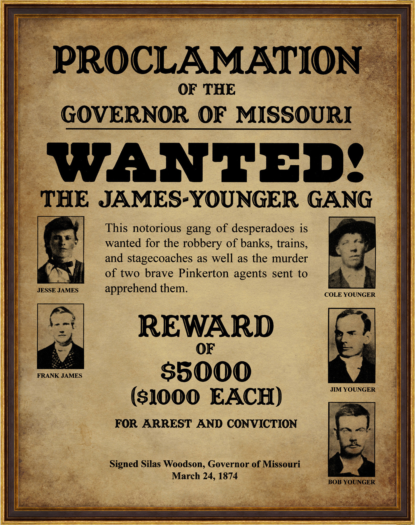 Wendover Art Group James Younger Gang - Picture Frame Textual Art | Wayfair