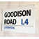 Happy Larry 'Goodison Road Sign' - Unframed Typography Print on Metal ...