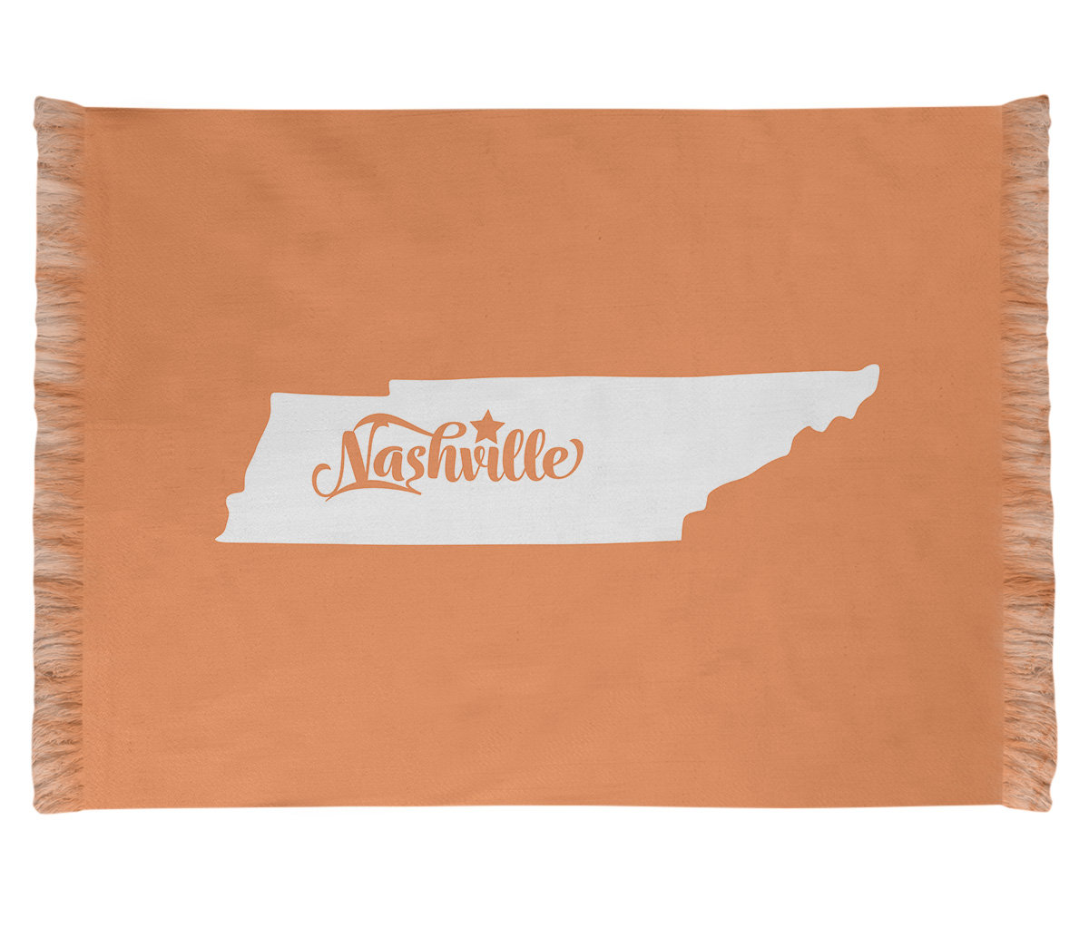 East Urban Home Nashville Tennessee Orange Area Rug | Wayfair