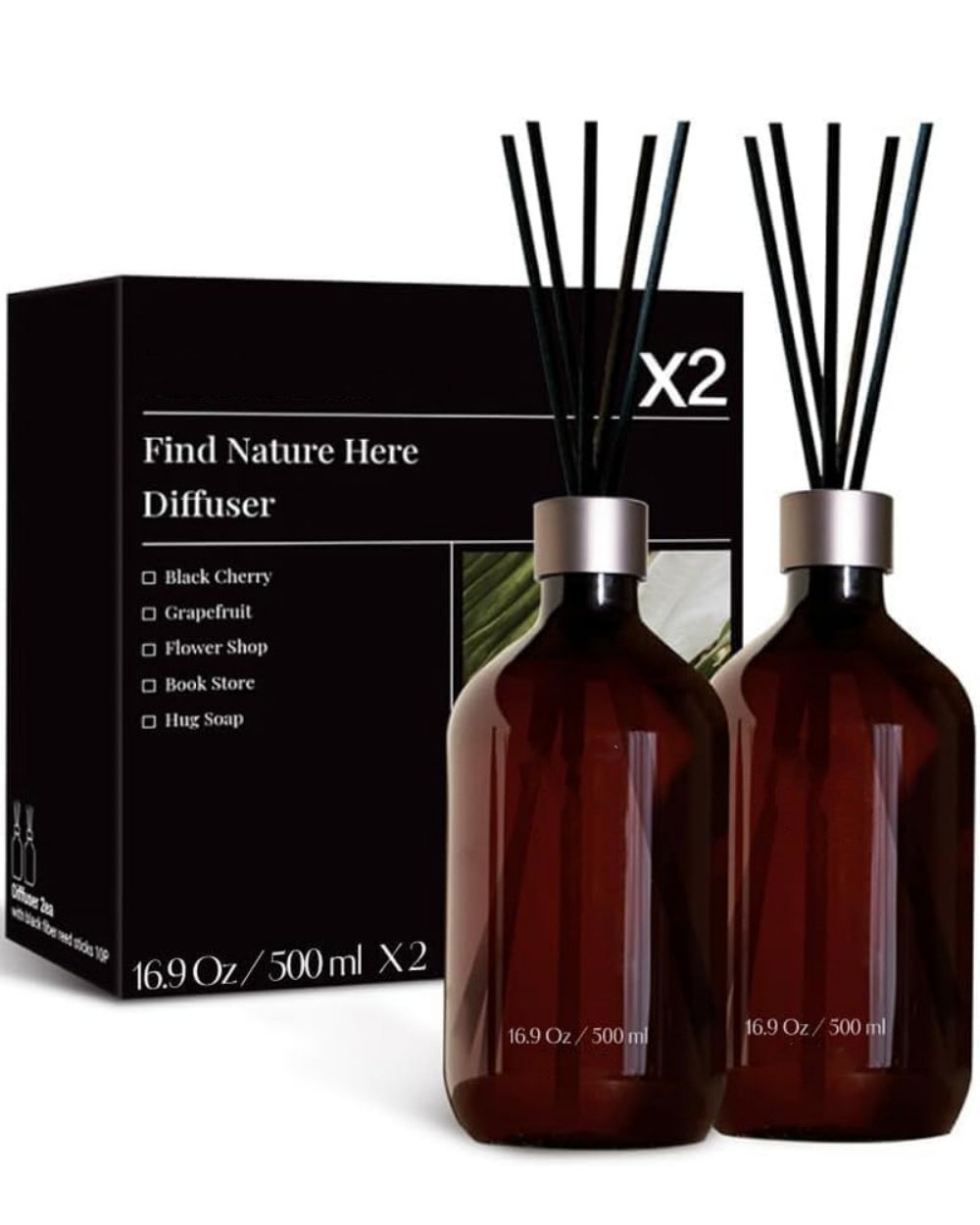 Symple Stuff Premium Reed Diffuser: Set Of 2Large Capacity | Fragrance ...