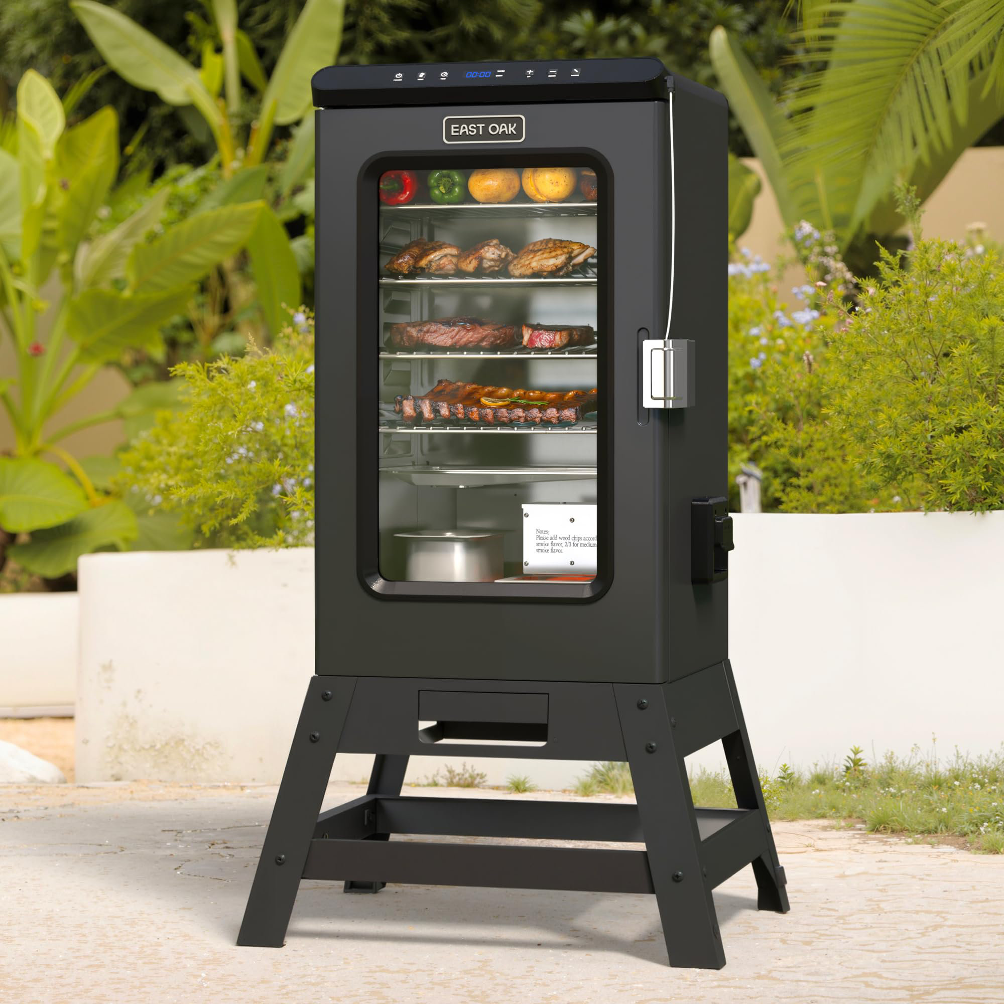 EAST OAK Ridgewood 725 Sq Inches Portable Electric Smoker with Leg Kit ...