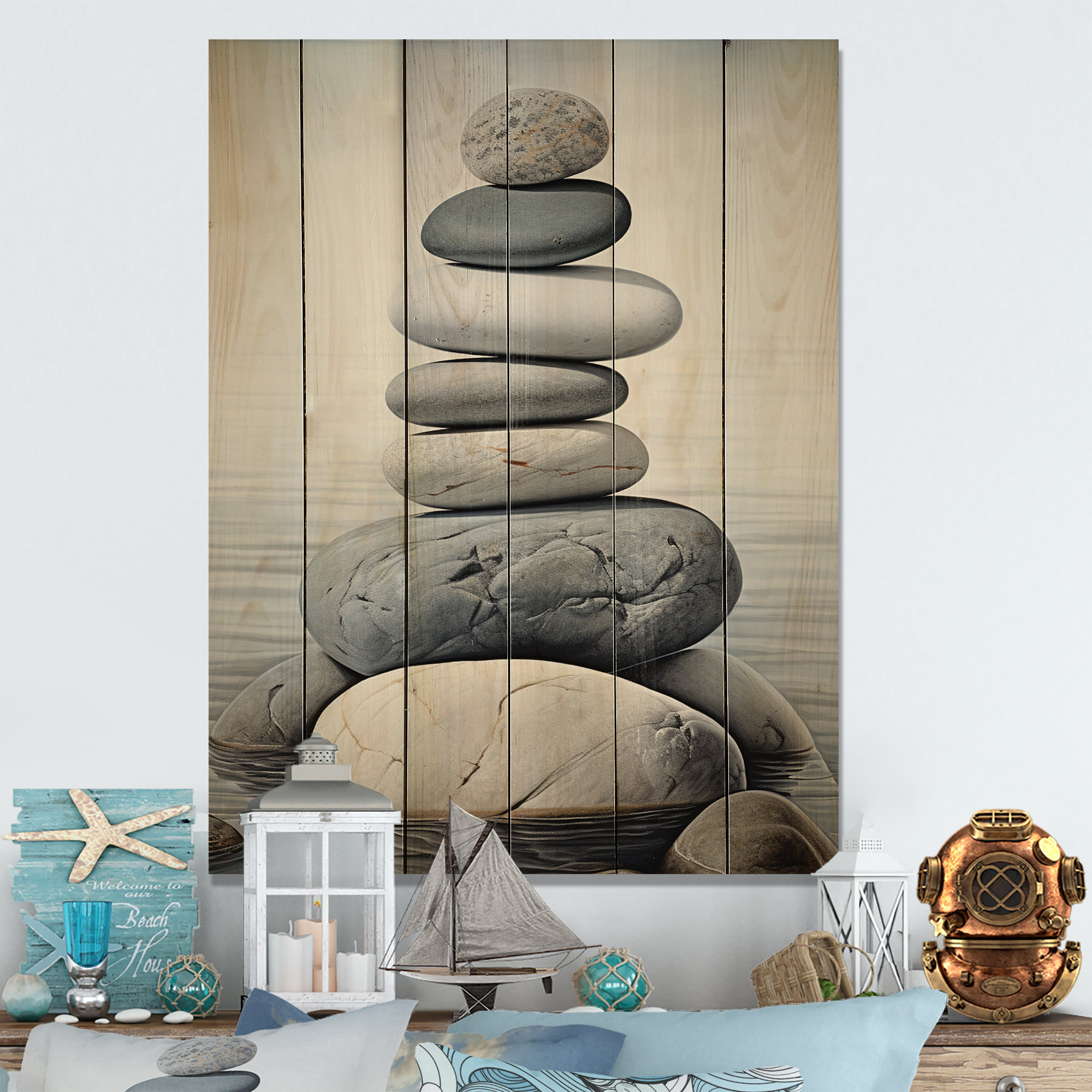 Latitude Run® Beach Photo Harmonic Balance II On Wood Print - Wayfair ...