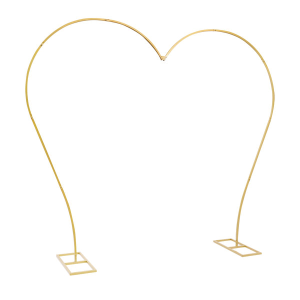 YaoTown Metal Heart-Shaped Wedding Arch Backdrop Stand | Wayfair