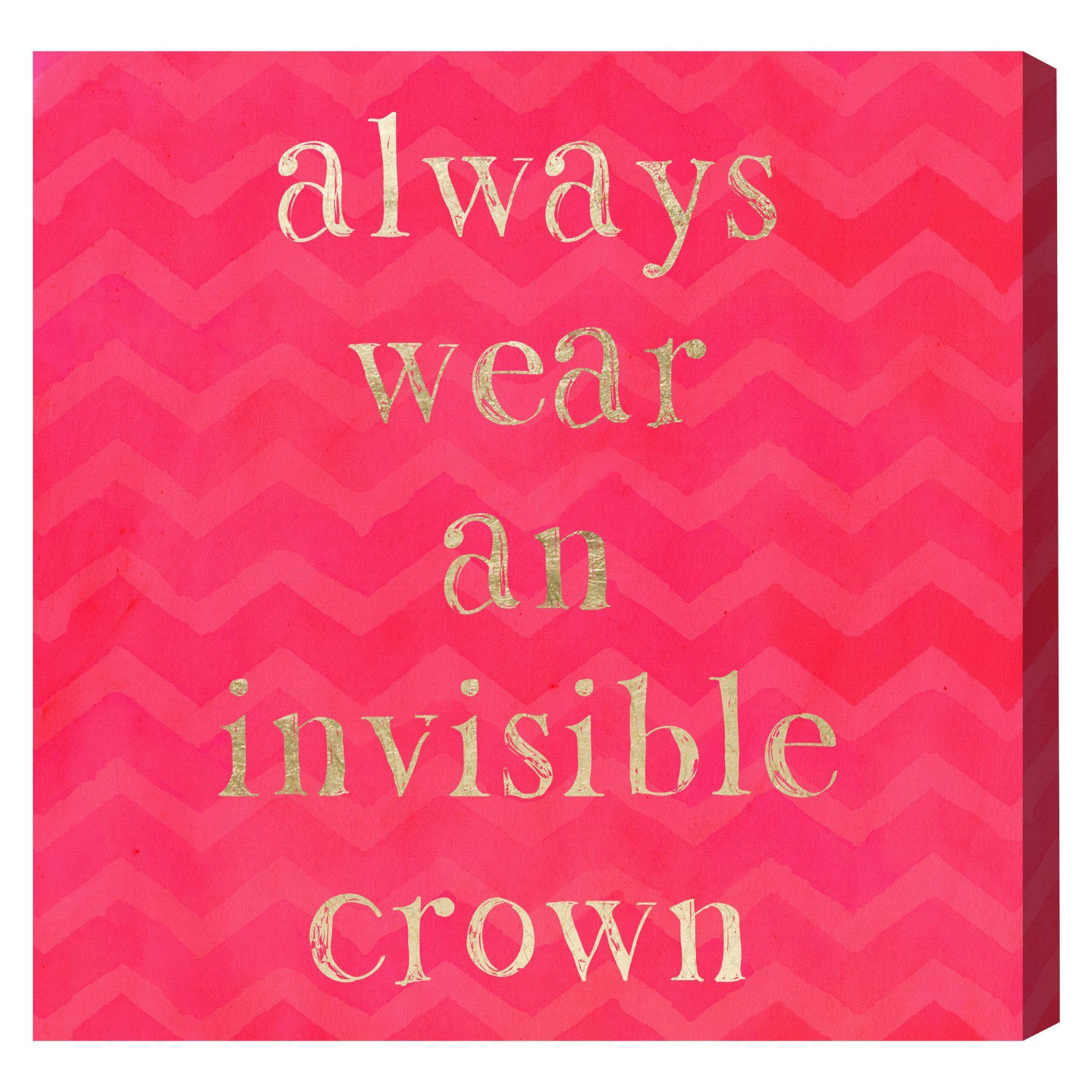 Oliver Gal Prints Runway Avenue Invisible Crown - Textual Art on Canvas ...