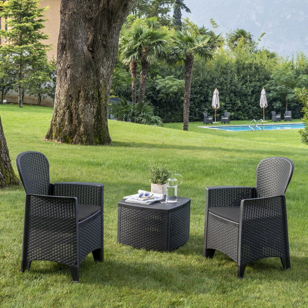 Ebern Designs Scobey Side Table with 2Chairs Garden Set & Reviews ...