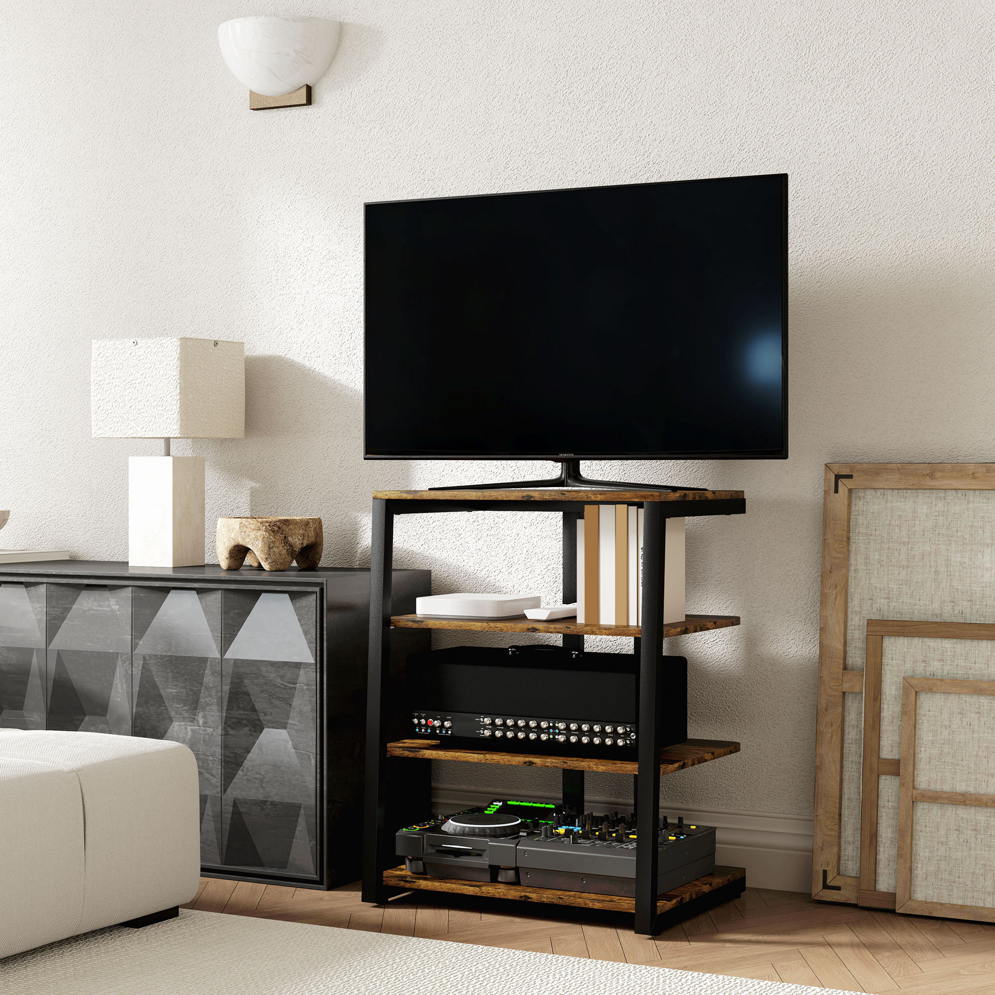 Ebern Designs TV Stand For 28 Inch Tvs, Entertainment Center With ...