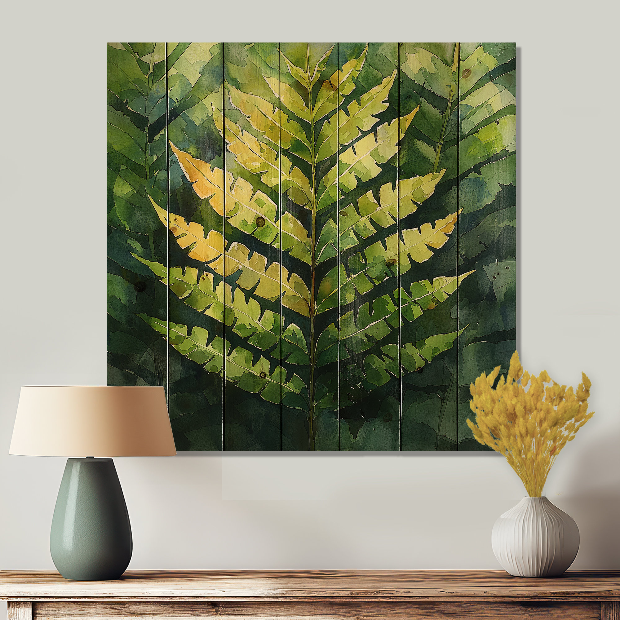Ophelia & Co. Fern Collage Of The Forest II - Ferns Wood Print - On ...
