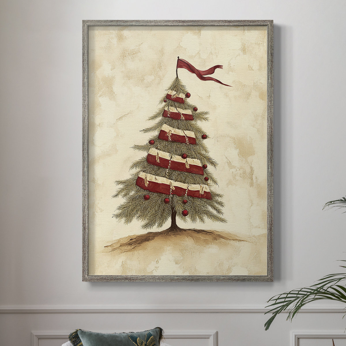 The Holiday Aisle® Christmas Holiday Art CDLVIII Framed Print - Solid ...