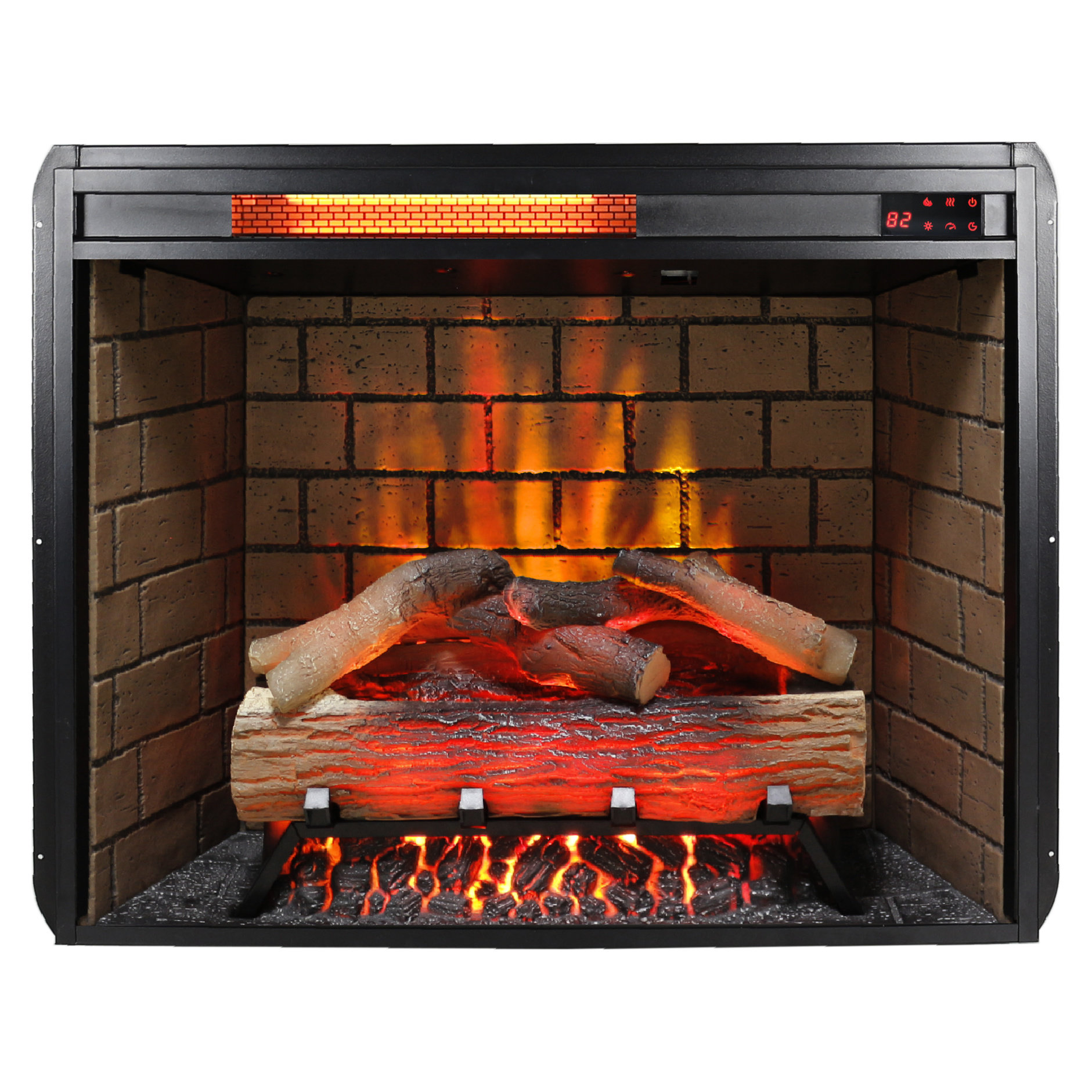 Latitude Run® Electric Fireplace Insert With Removable Trim Kit, 1500W ...