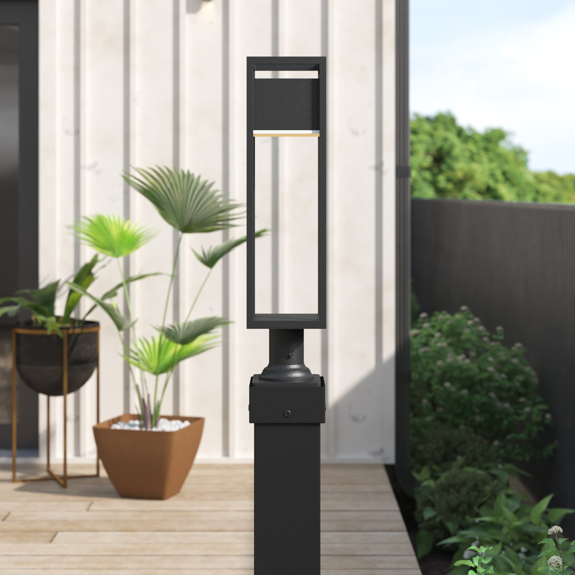 Mercury Row Esquibel Black 1-Light LED Pier Mount Light & Reviews ...