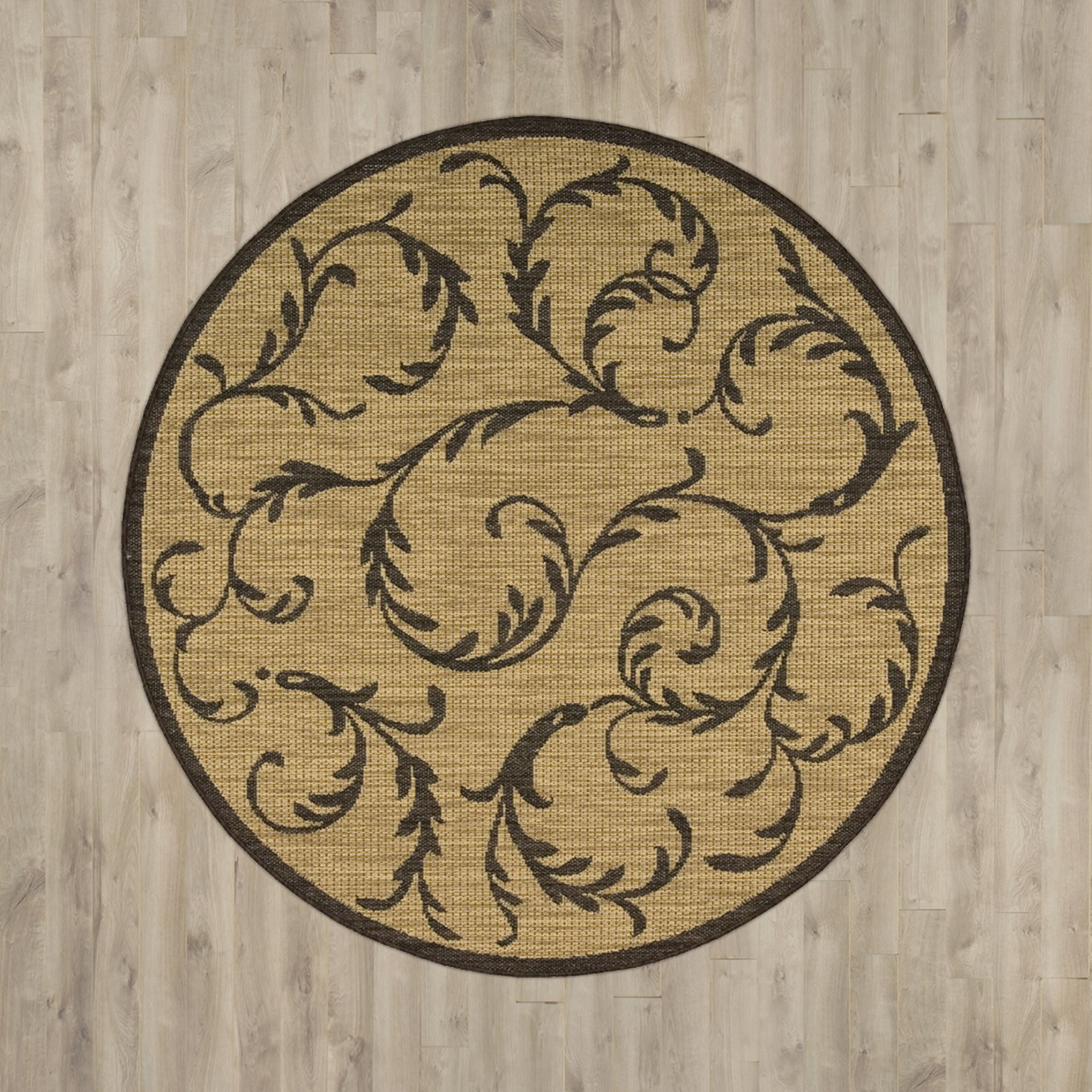 Charlton Home® Round Connolly Flatweave Sisal Area Rug | Wayfair