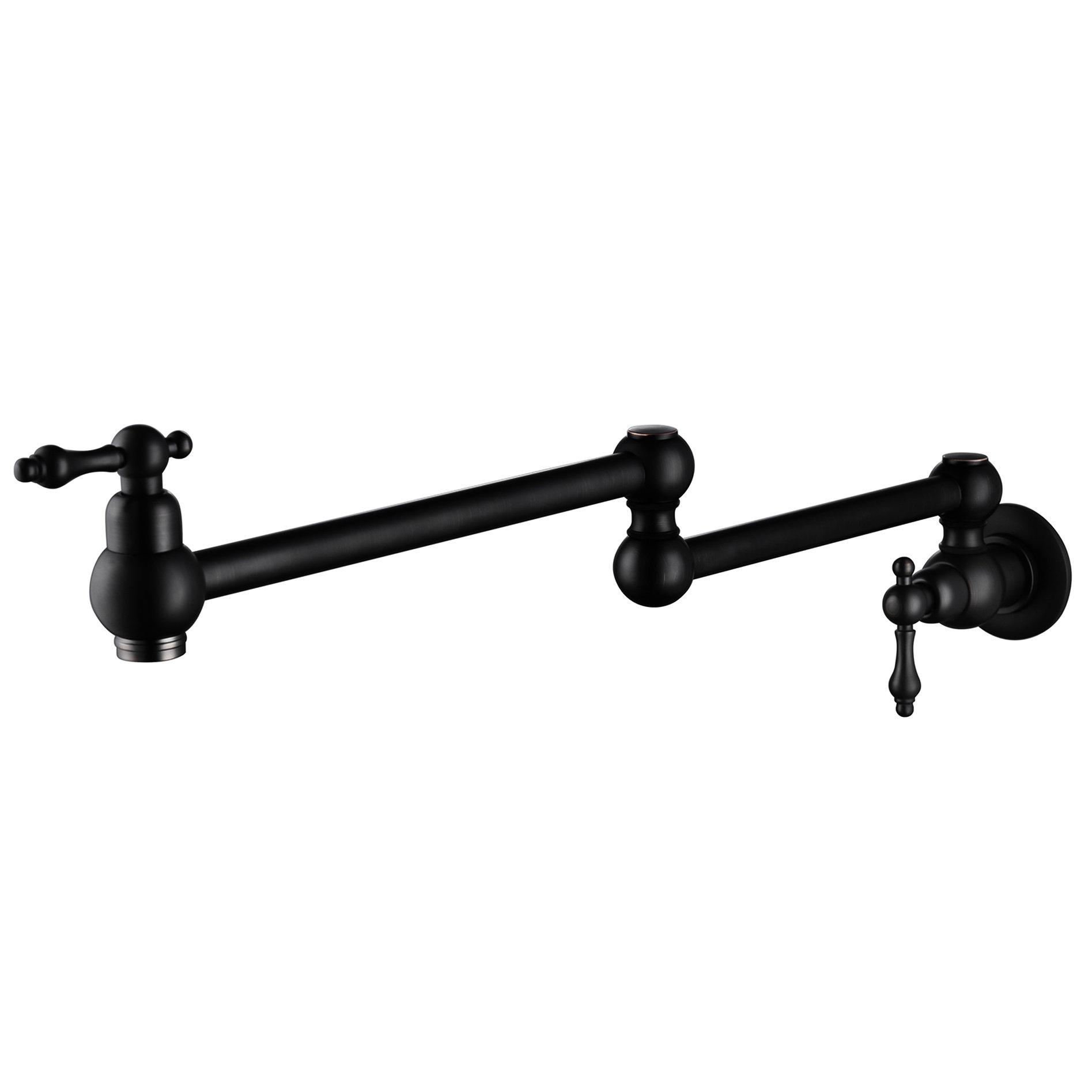 Latitude Run® Wall Mount Pot Filler Faucet, Brass Made, Arm For Quick ...