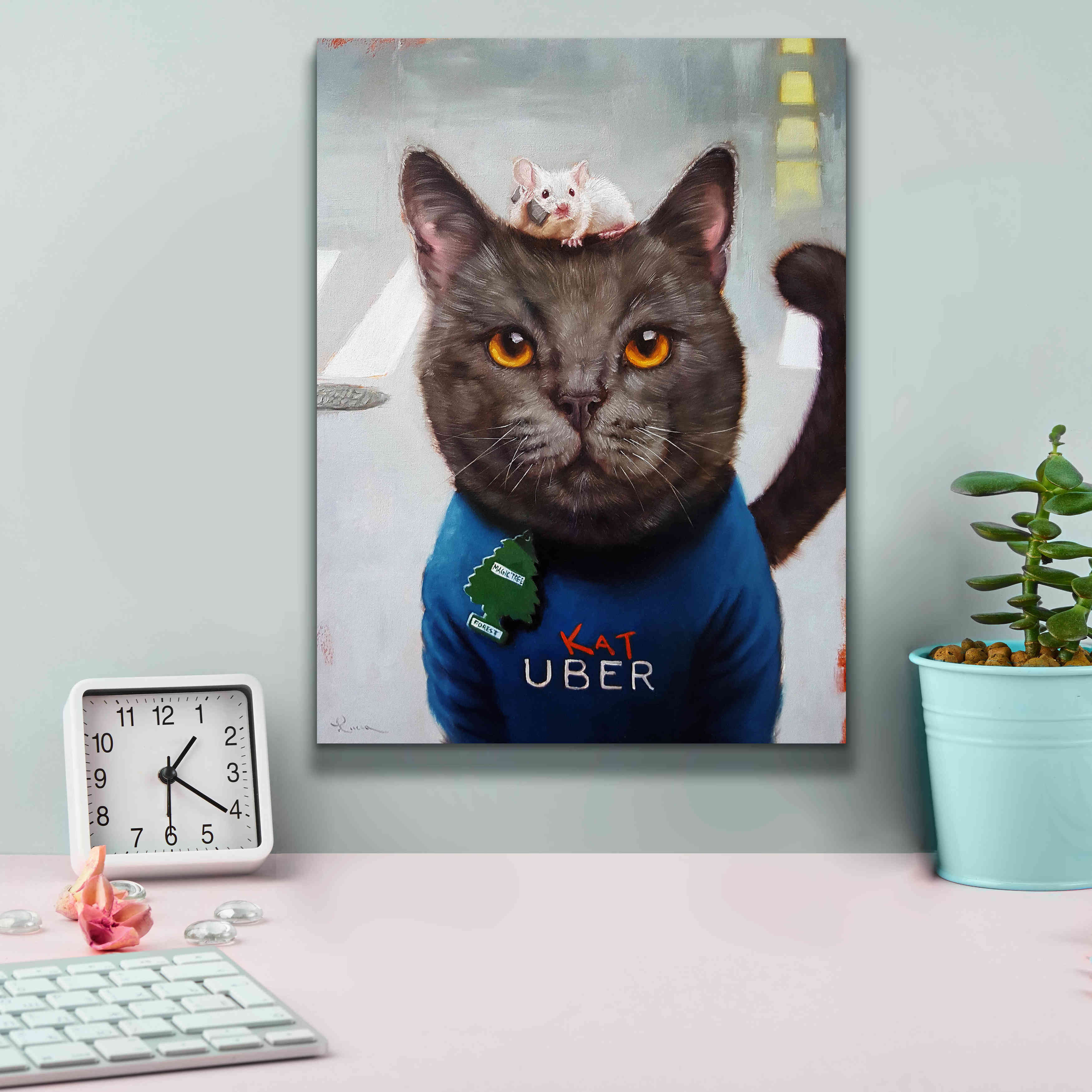Trinx 'Cat Uber' by Lucia Heffernan, Canvas Wall Art | Wayfair