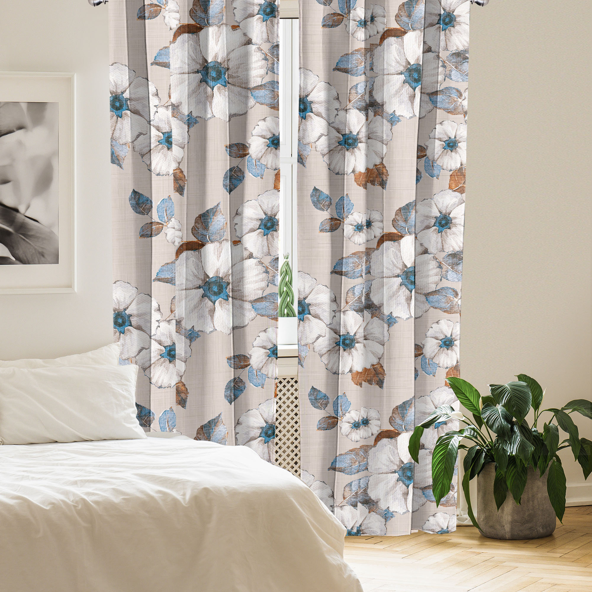 East Urban Home Jayonna Microfiber Semi-Sheer Curtain Pair | Wayfair