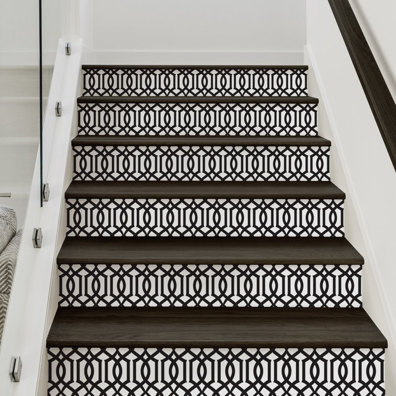 Corrigan Studio® Avant Trellis Stair Riser Wall Decal | Wayfair