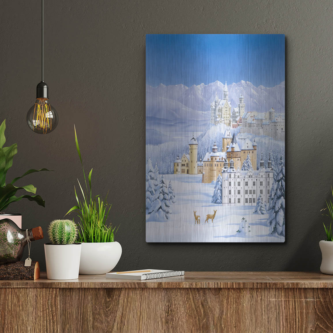 Red Barrel Studio® 'German Castles In Winter' by Harro Maass, Metal ...