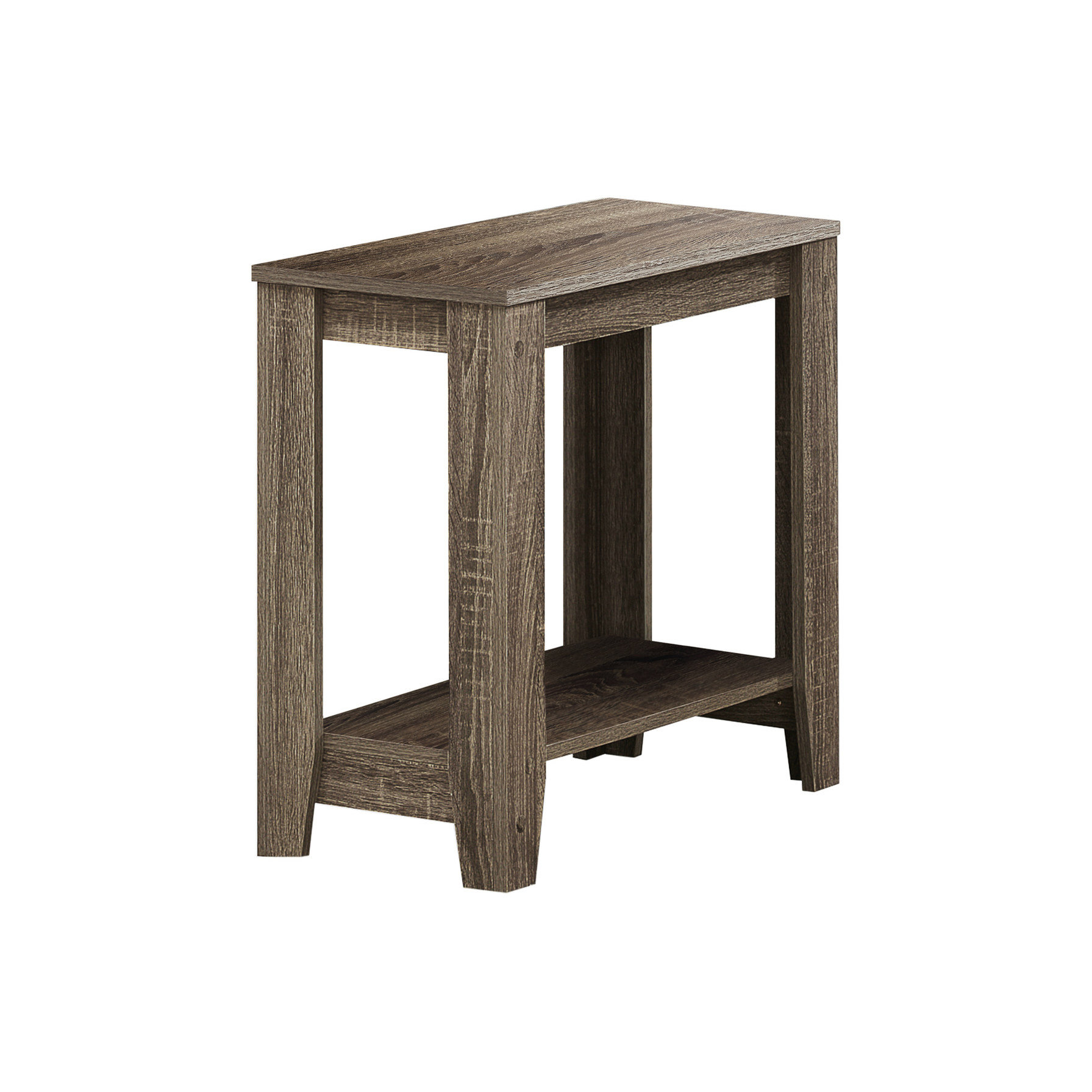 Ebern Designs Dark Taupe Living Room Side Table - Build Brown Laminate Ideal For A Warm ...