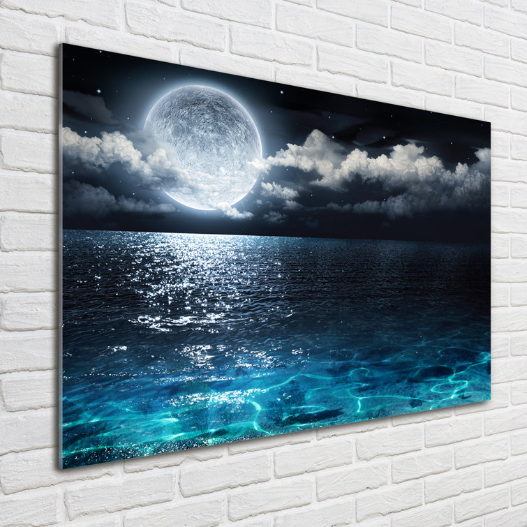 Ebern Designs Full Moon - No Frame Print on Glass | Wayfair.co.uk