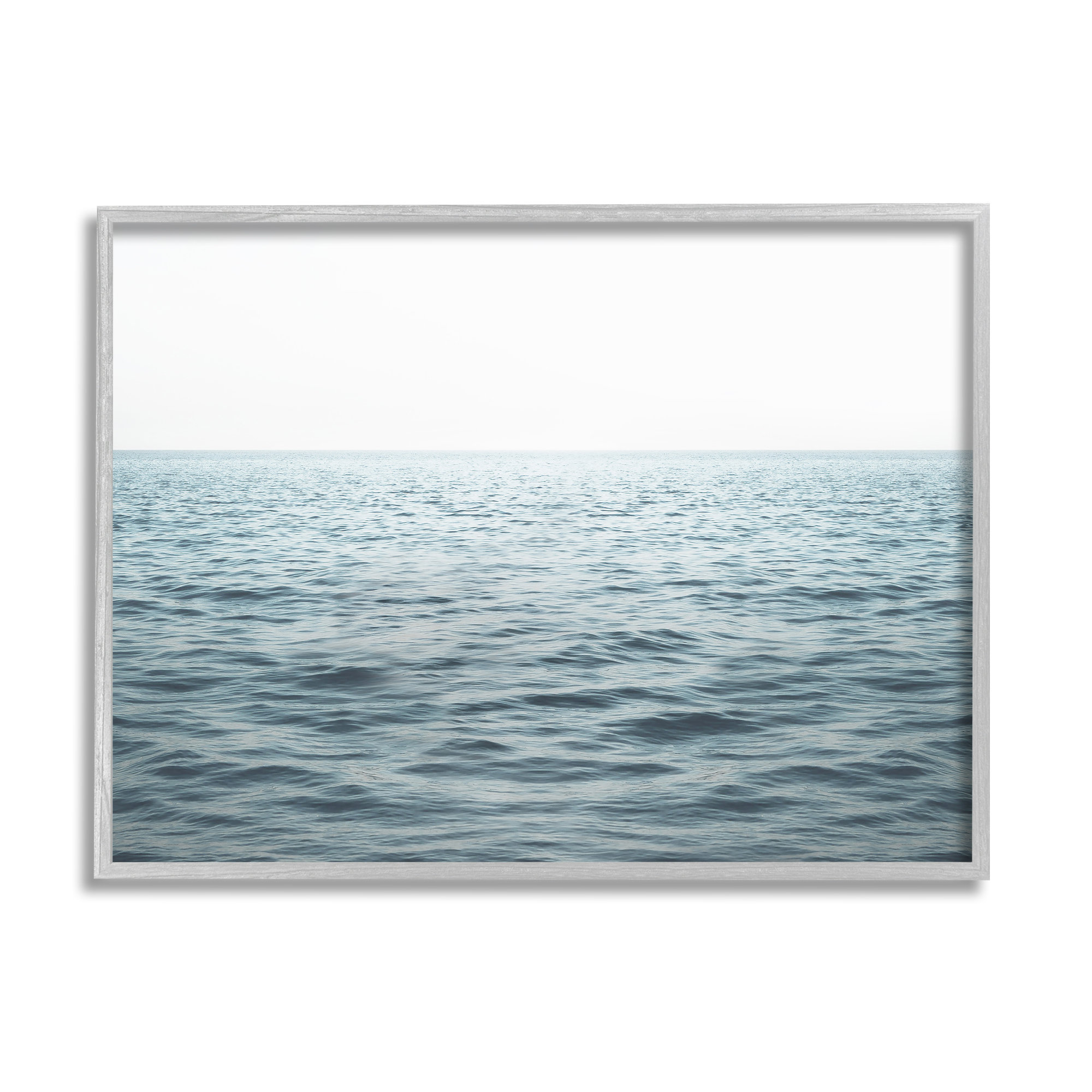 Stupell Industries Blue Sea Waves Photography Framed Giclee Art Design ...