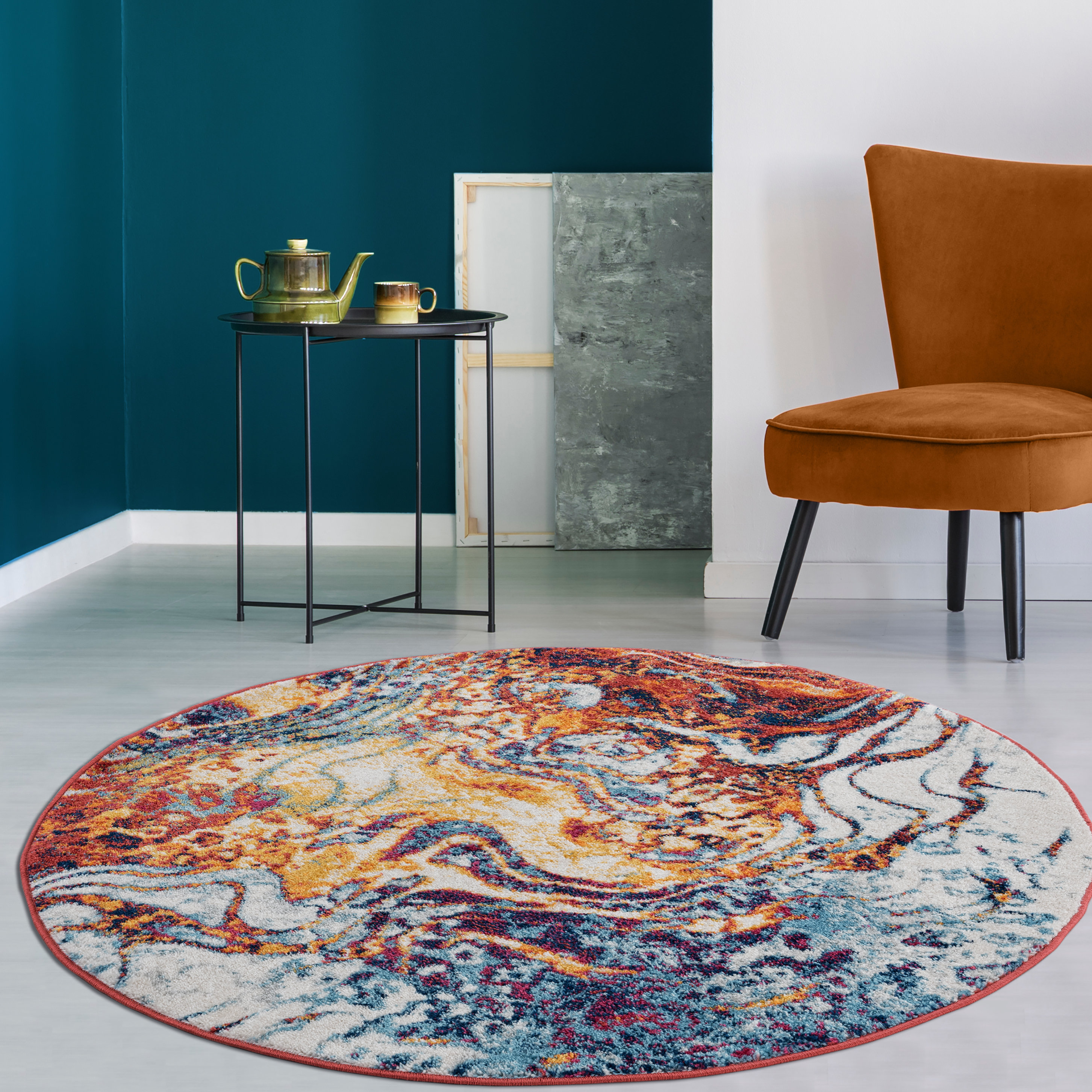 Brayden Studio® Everlee Geometric Flatweave Indoor Area Rug in Rust ...