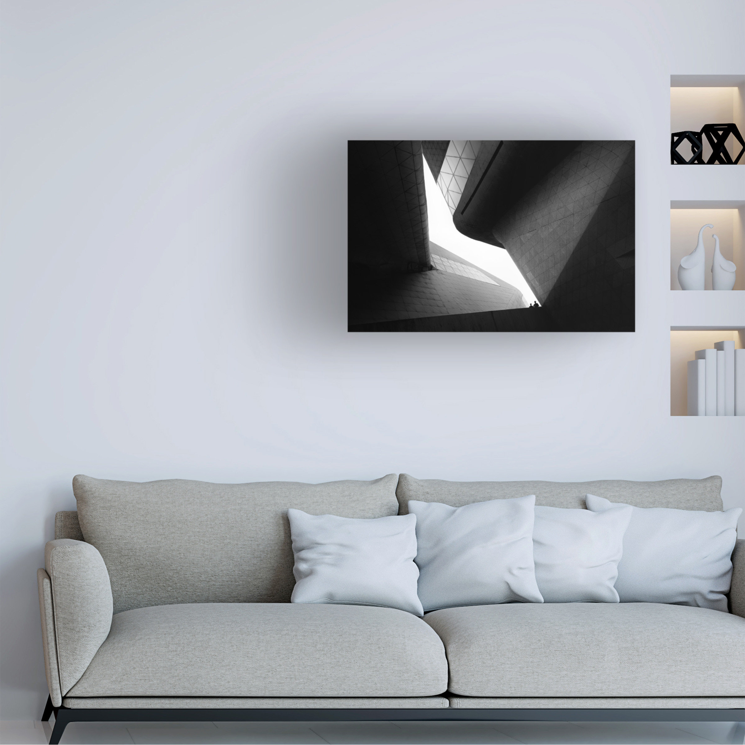 Ebern Designs Bolog Li Jian Guangzhou Opera House Canvas Art | Wayfair